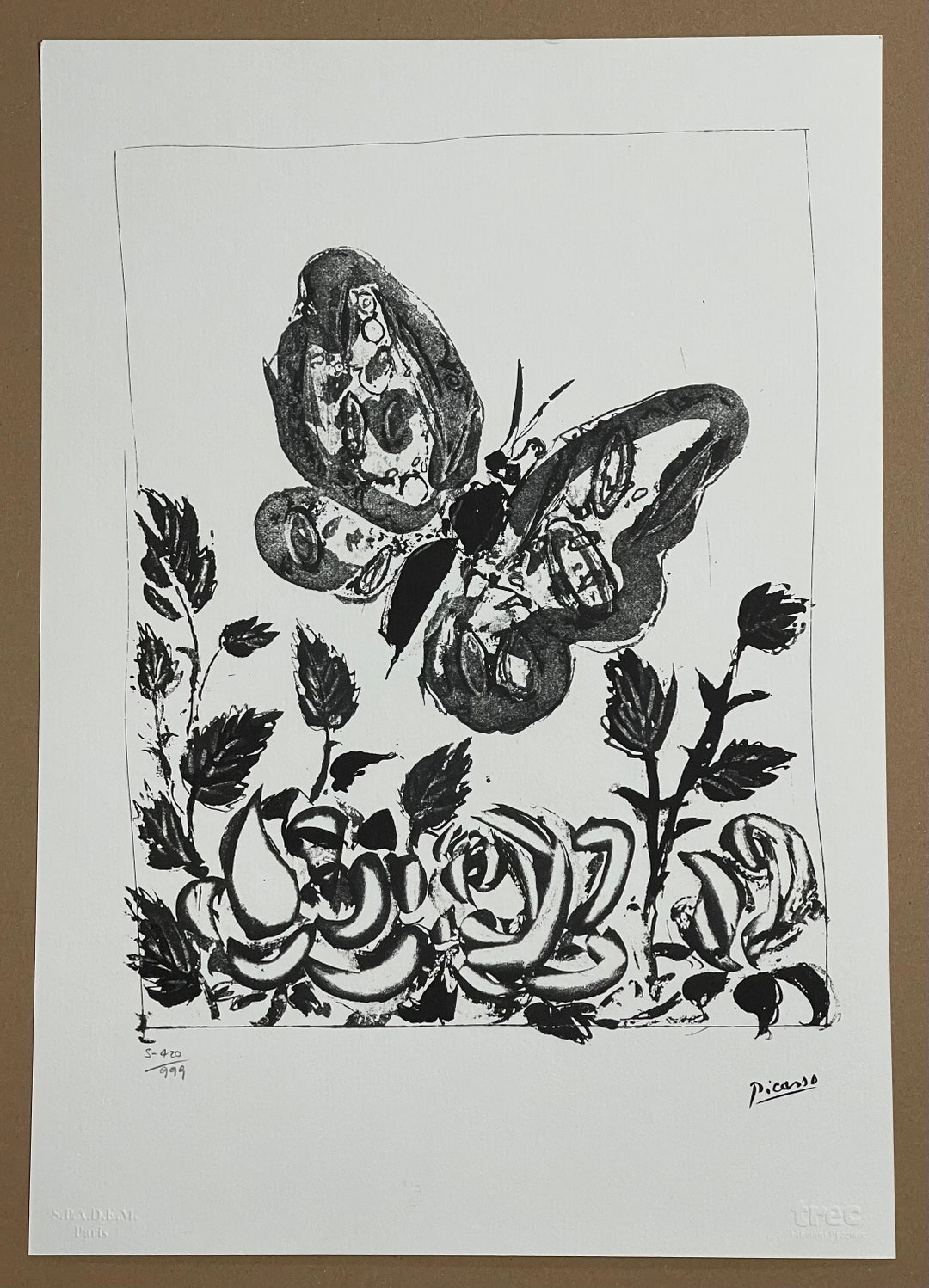 Pablo Picasso butterfly TREC Edition Lithograph - Etsy