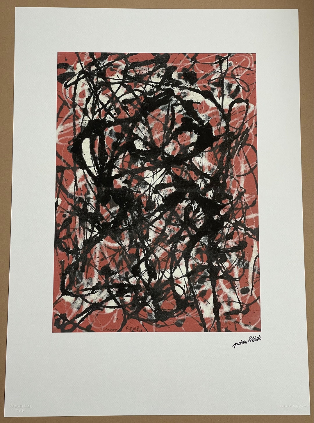 JACKSON POLLOCK Signed Lithograph With Certificate COA - Etsy