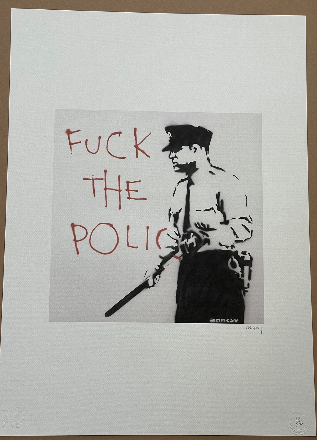 BANKSY Signed Certificate banksy Wall Art, Banksy Litograph, Banksy ...