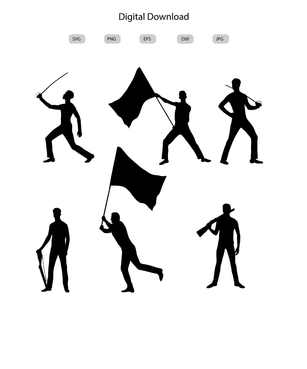 Male Color Guard Svg - Male Color Guard Silhouette - Male Color Guard ...