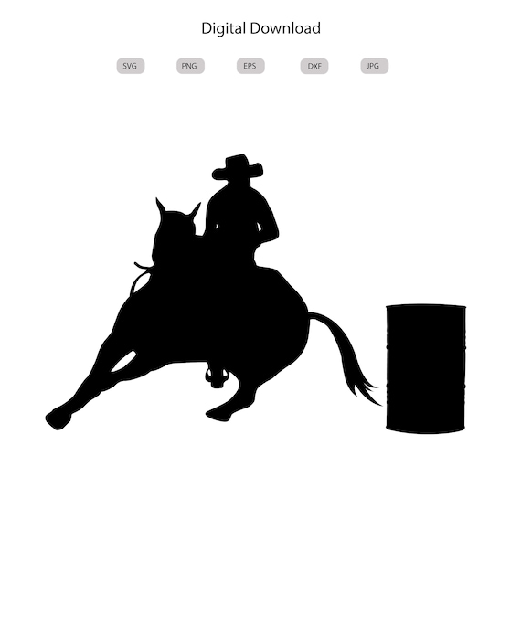 Barrel Racing Svg Barrel Racing Silhouette Barrel Racing - Etsy