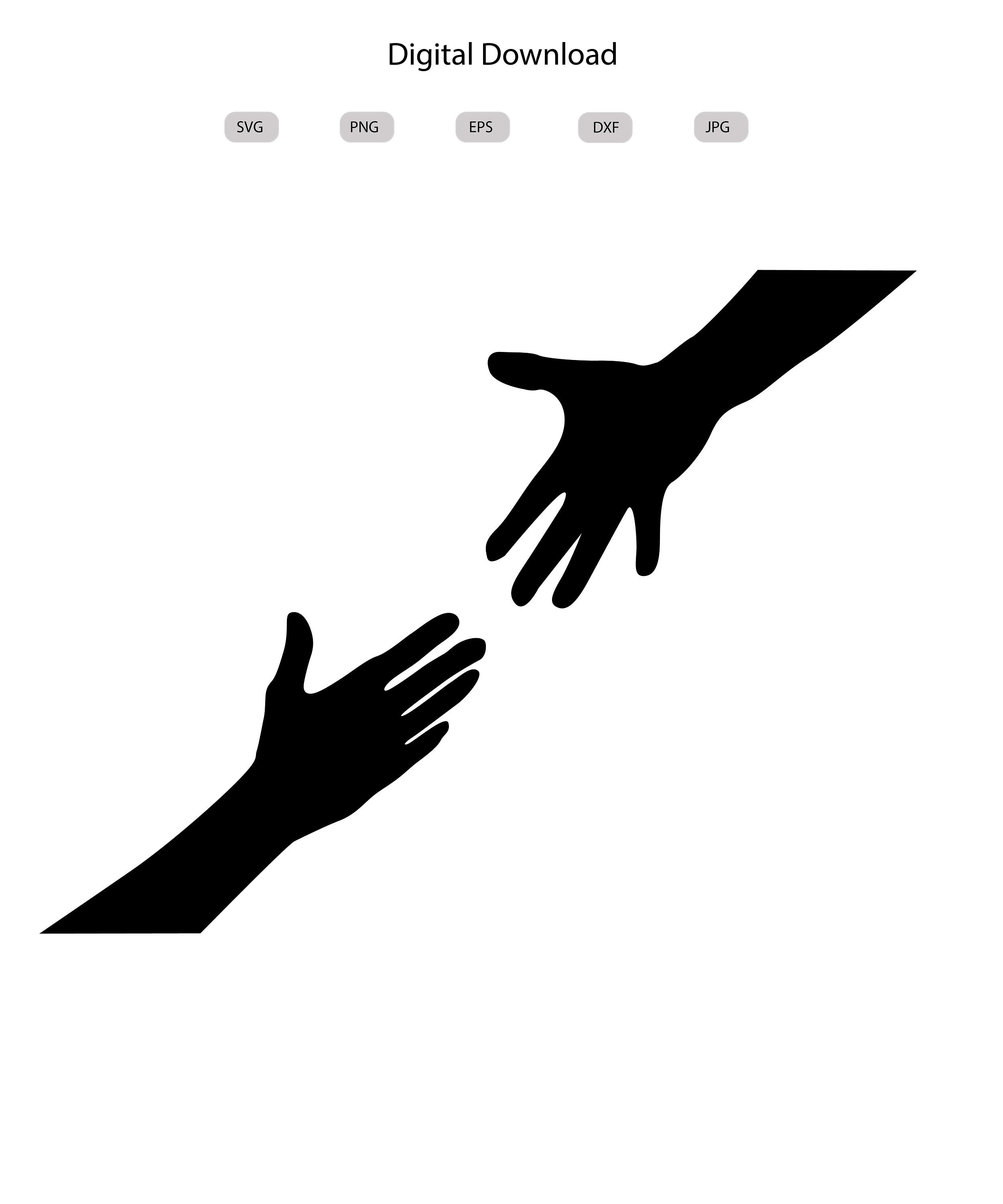 Helping Hands Svg - Helping Hands Silhouette - Helping Hands Cut File ...