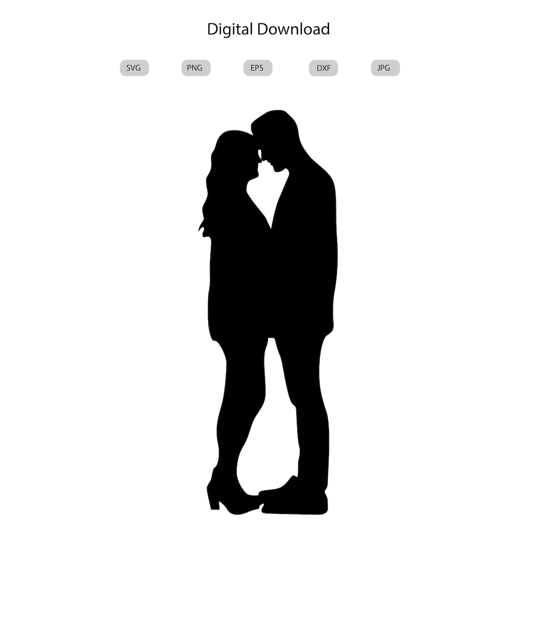 Woman Man Svg-couple Silhouette-couple Svg Design-valentines Day Cut ...