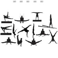 Gymnastics SVG Bundle | 18 Designs | Cricut Silhouette | Digital ...