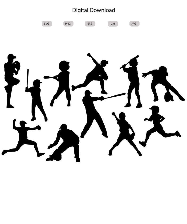 Baseball Player Svg - Baseball Player Silhouette - Baseball Player Cut ...