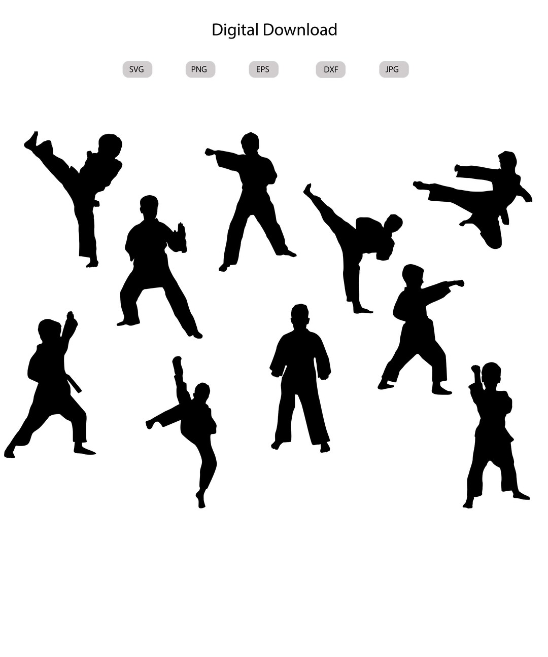 Karate Kid Svg - Karate Kid Silhouette - Karate Kid Svg Bundle - Karate ...