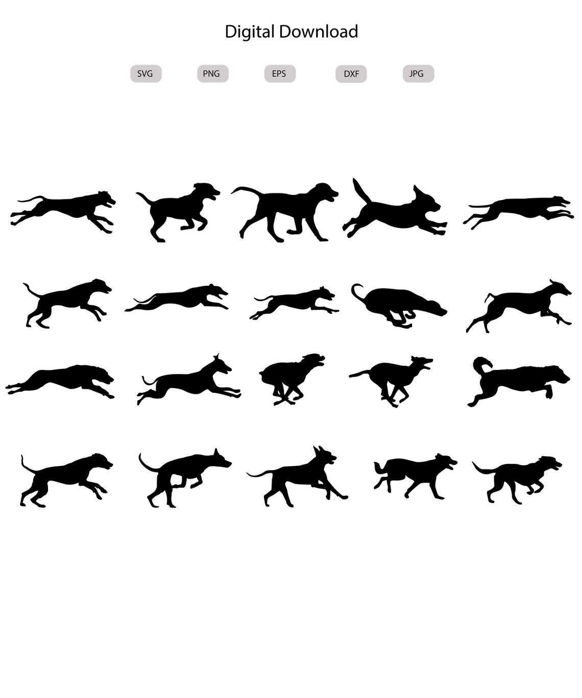 Running Dogs Svg - Running Dogs Silhouette- Running Dogs Svg Bundle ...