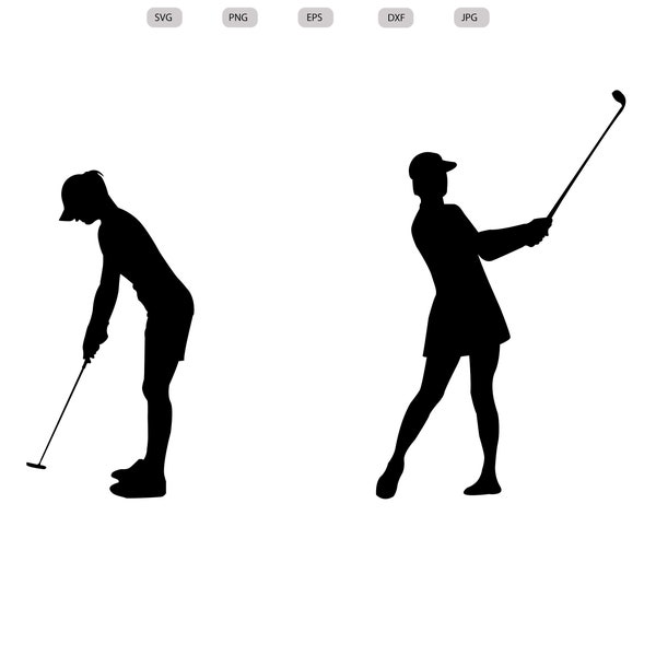 Women Golf Svg - Etsy