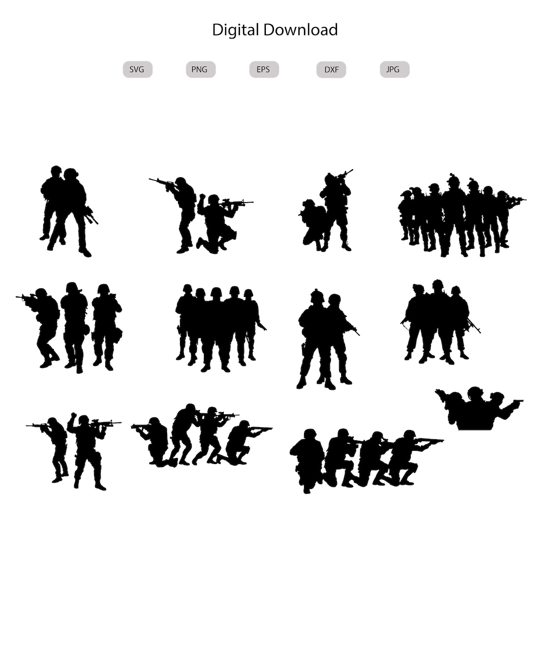 Soldiers Svg - Soldiers Silhouette - Soldiers Svg Bundle -soldiers Svg ...