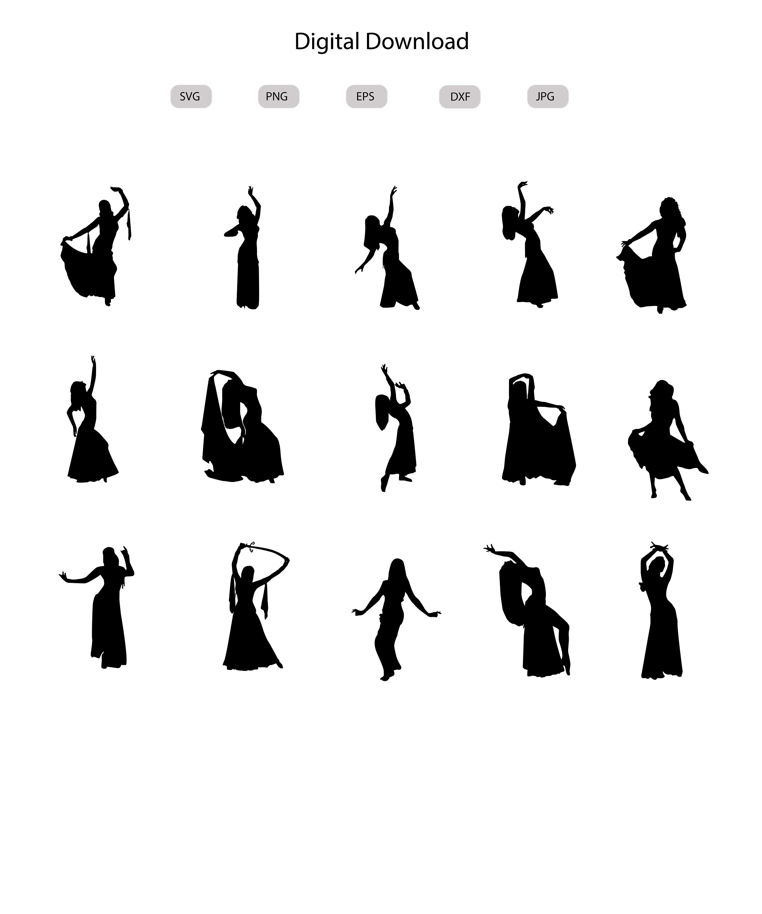 Belly Dance Svg Belly Dance Silhouette Belly Dance Svg - Etsy
