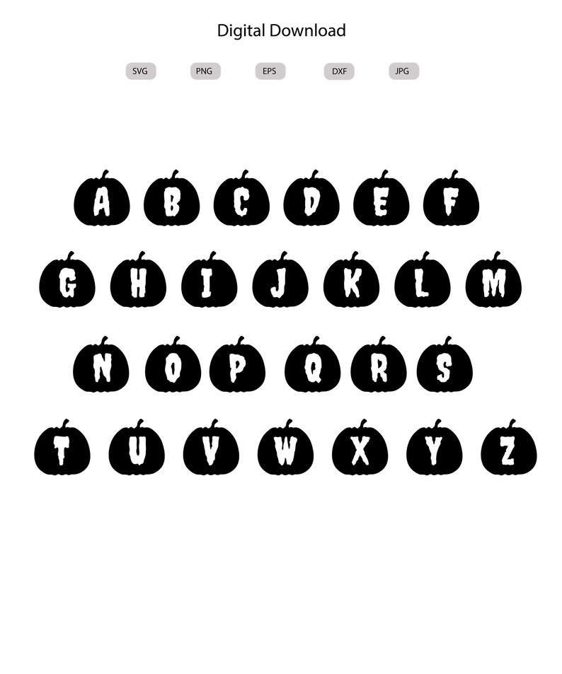 Pumpkin Alphabet Svg Pumpkin Alphabet Silhouette Pumpkin Alphabet Svg ...