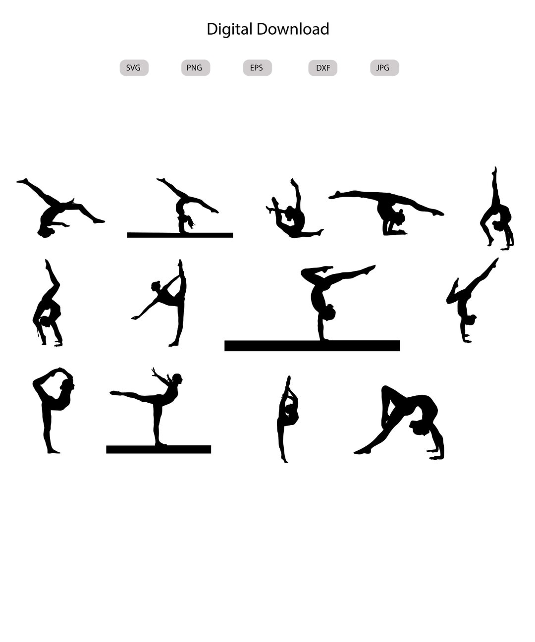 Gymnastics Svg-gymnastics Silhouette-gymnastics Svg Bundle-gymnastics ...