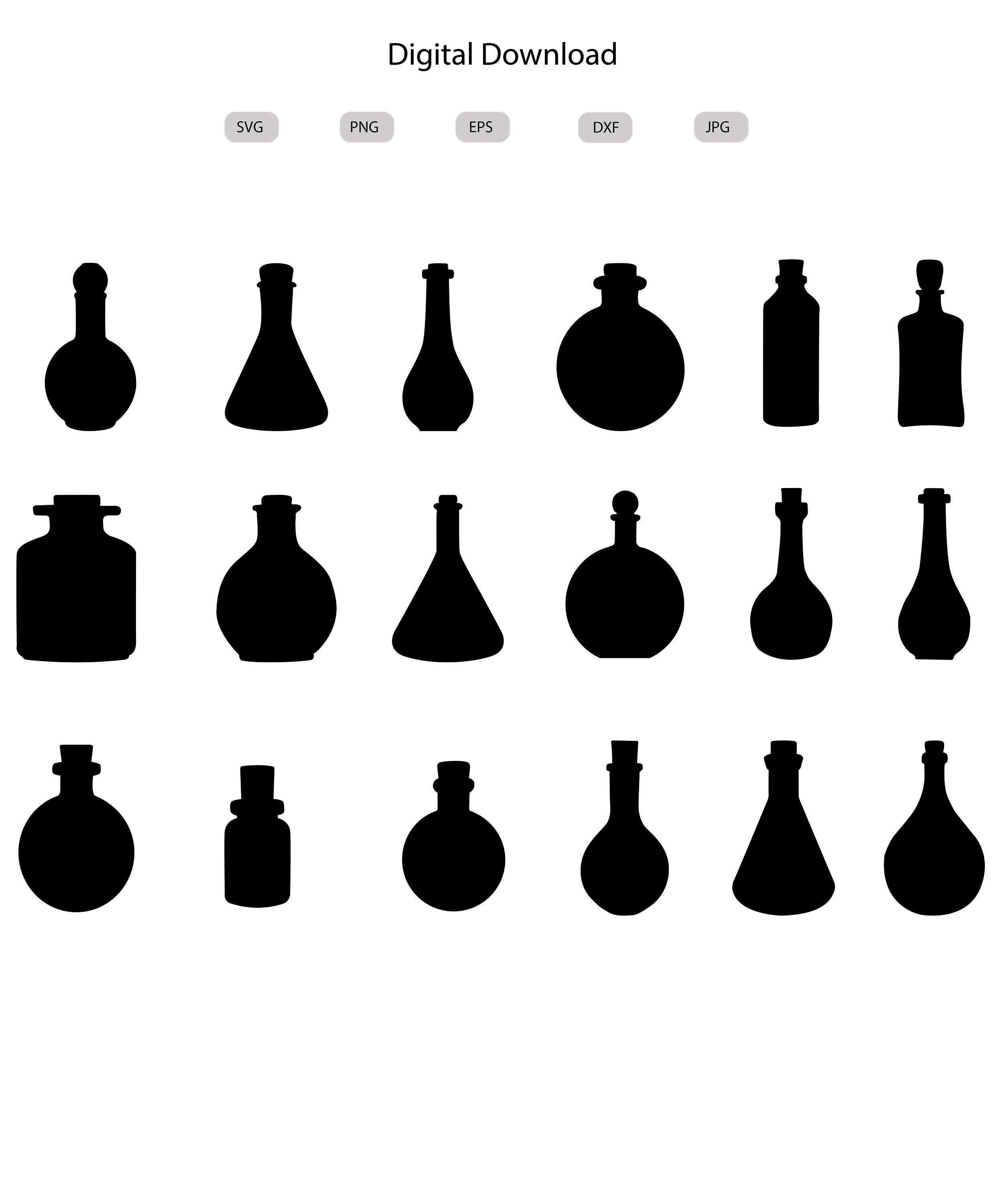 Potion Bottle Svg-potion Bottle Silhouette-potion Bottle Svg Bundle ...