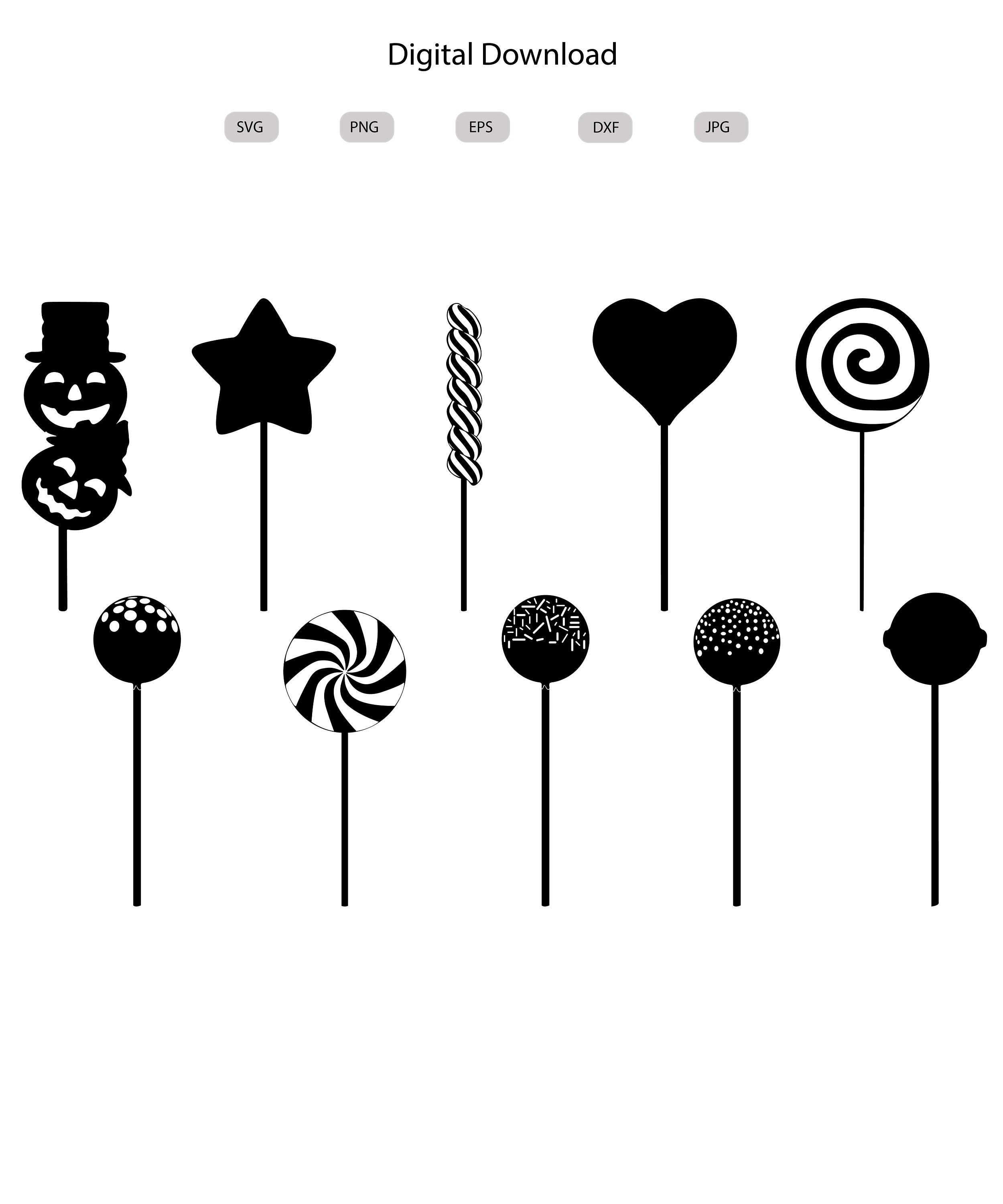 Lollipop Svg - Lollipop Silhouette - Lollipop Svg Bundle -lollipop Svg ...