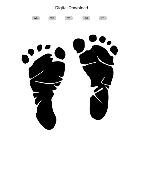 Baby Footprint Outline Sketch Coloring Page