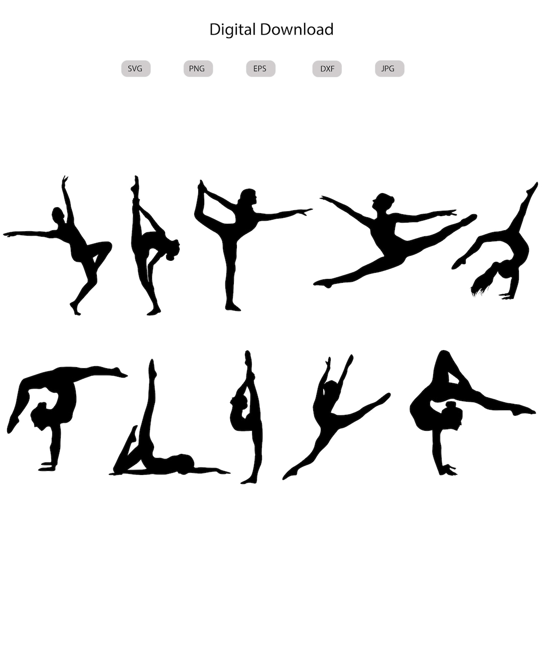 Acro Dance Svg - Acro Dance Silhouette - Acro Dance Svg Bundle - Acro ...