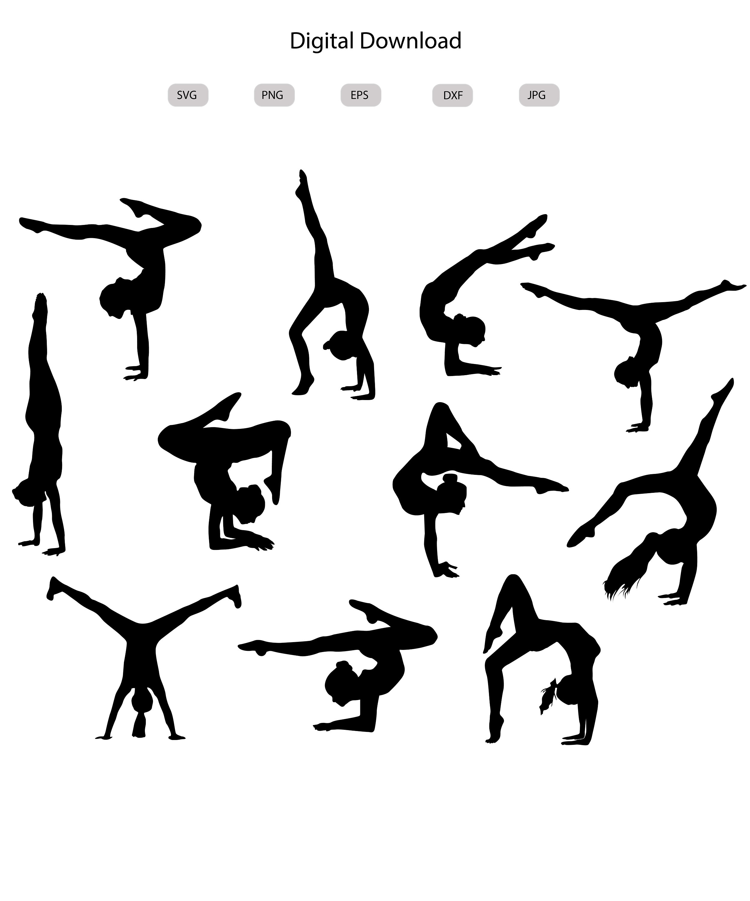 Handstand Svg Acrobat Silhouette Handstand Svg Bundle - Etsy