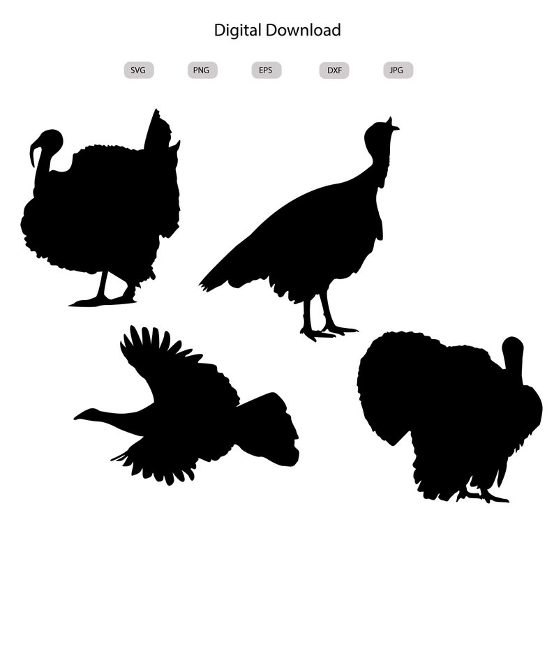 Turkey Svg - Turkey Silhouette - Turkey Svg Bundle - Turkey Svg Design ...