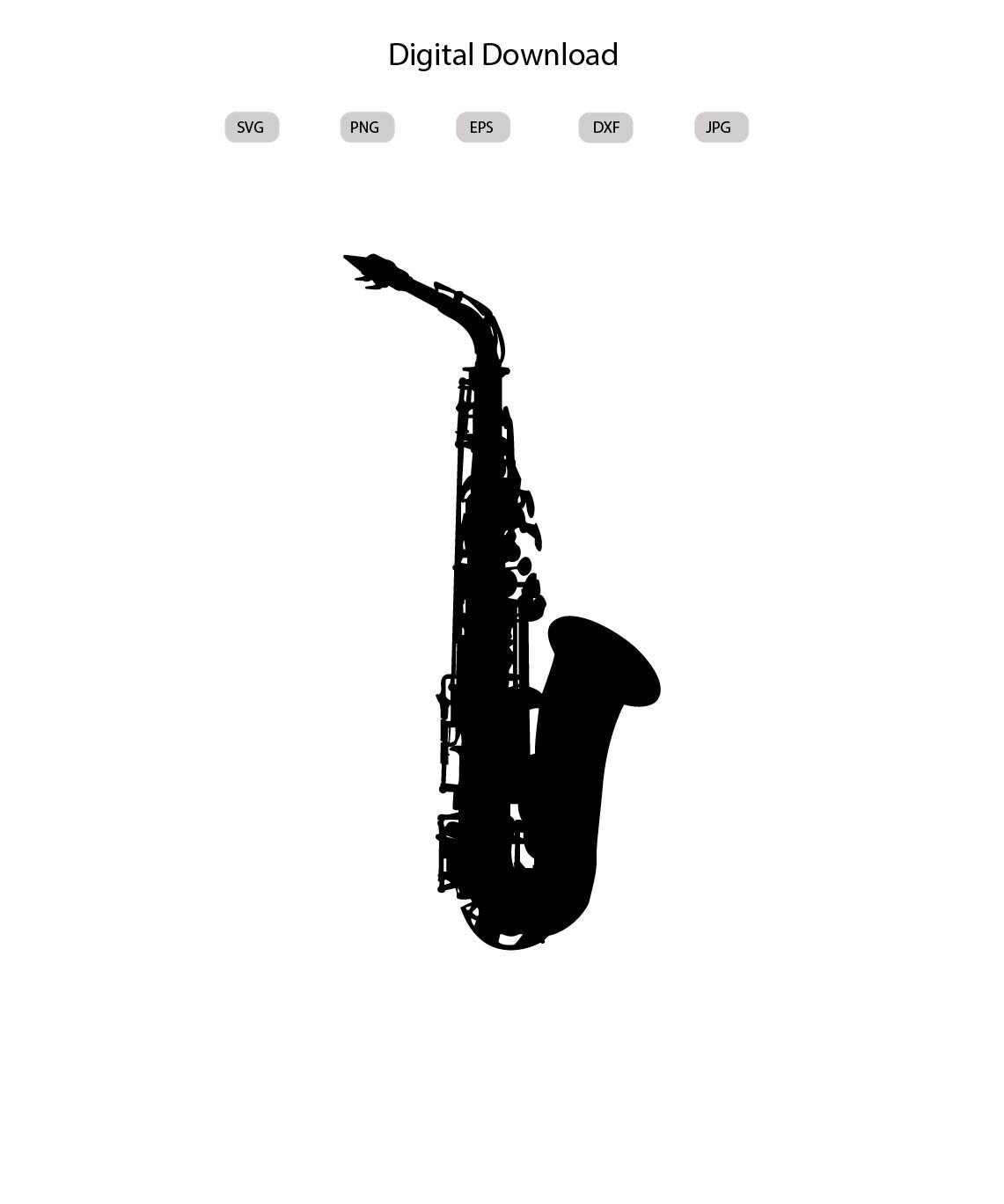 Saxophone Svg - Saxophone Silhouette - Saxophone Svg Design- Saxophone ...