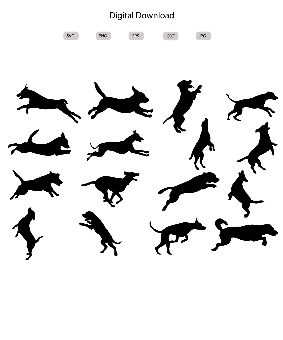 Dog Jumping Svg - Dog Jumping Silhouette- Jumping Dogs Svg Bundle ...