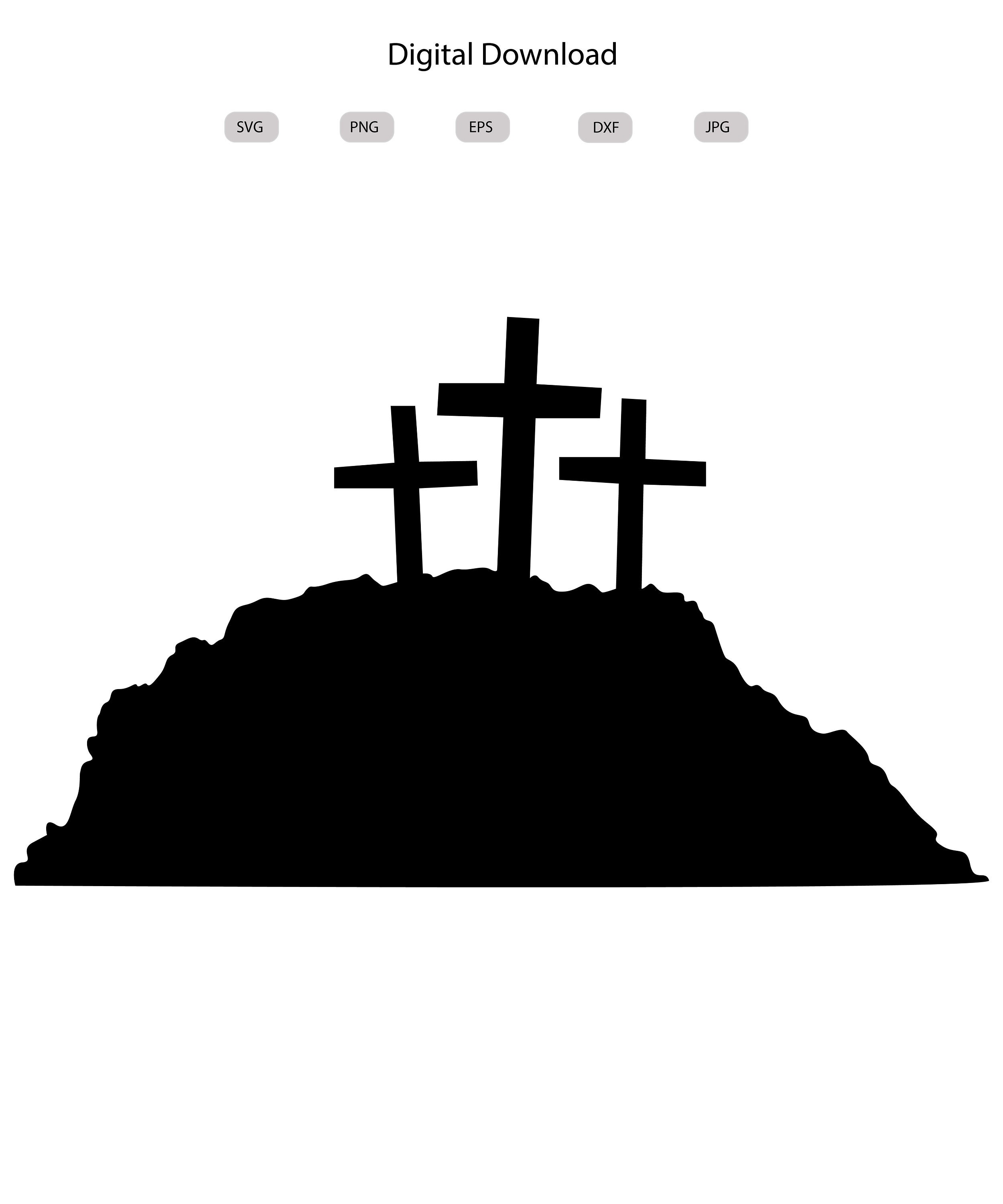 Calvary Crosses Svg Calvary Crosses Silhouette Calvary Crosses Svg ...