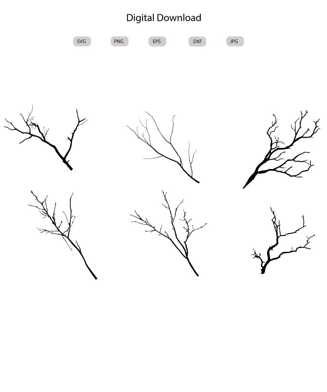 Tree Branch Svg Tree Branch Silhouette Tree Branch Svg Bundle tree ...