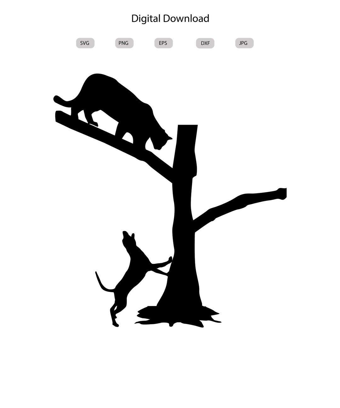 Mountain Lion Treed Hounds Hunting Svg - Mountain Lion Hounds Hunting ...