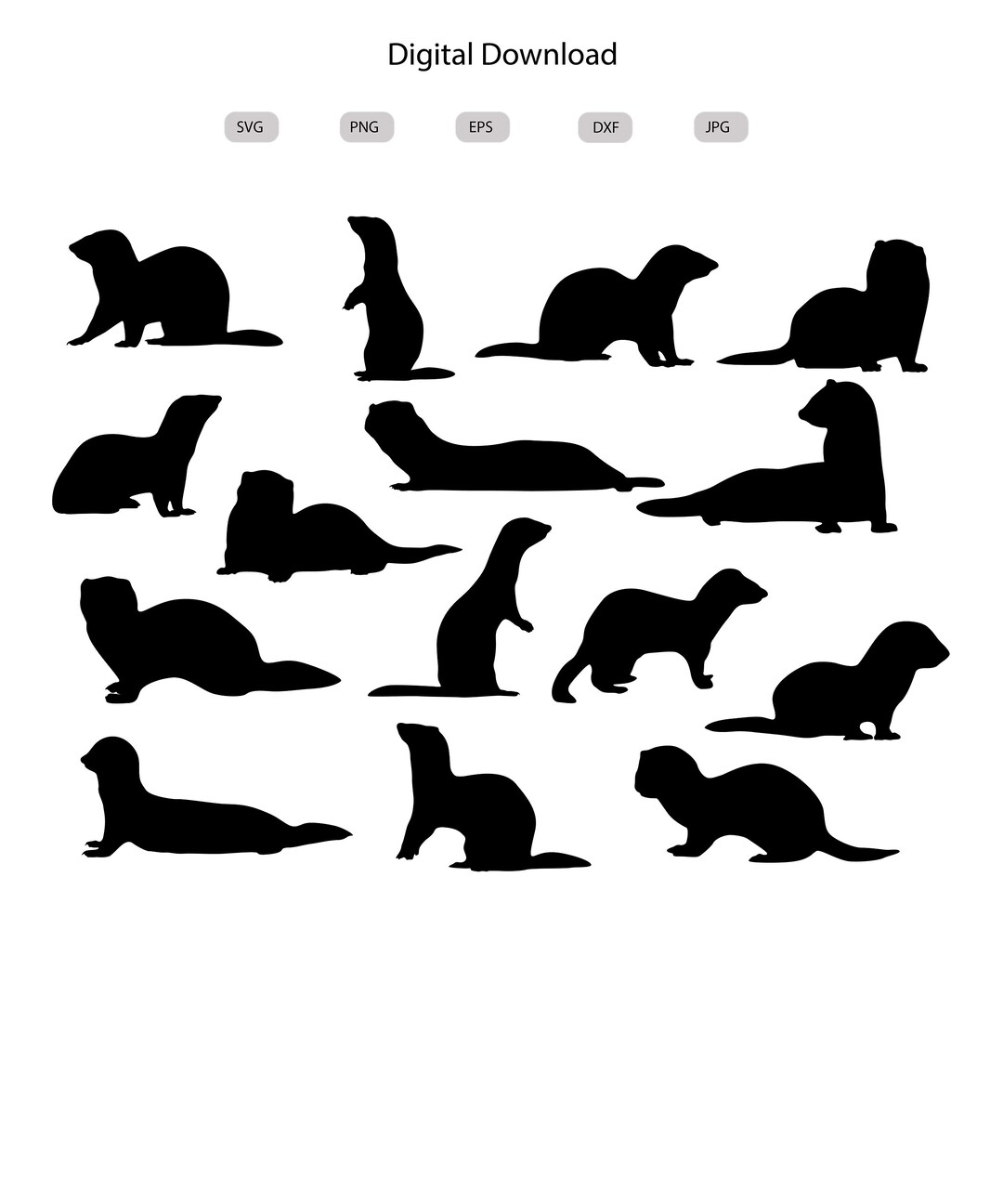 Ferret Svg - Ferret Silhouette - Ferret Svg Bundle -ferret Svg Design ...