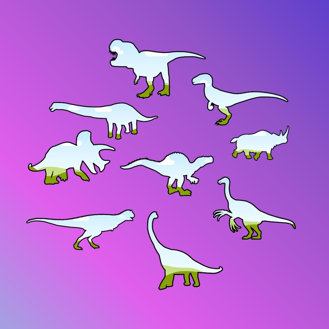 Dinosaur Canva Frames Editable in Canva Banner Templates - Etsy