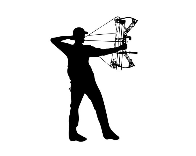 Female Bow Hunter SVG, JPG, PNG Files for Vinyl Decal or Art Project ...