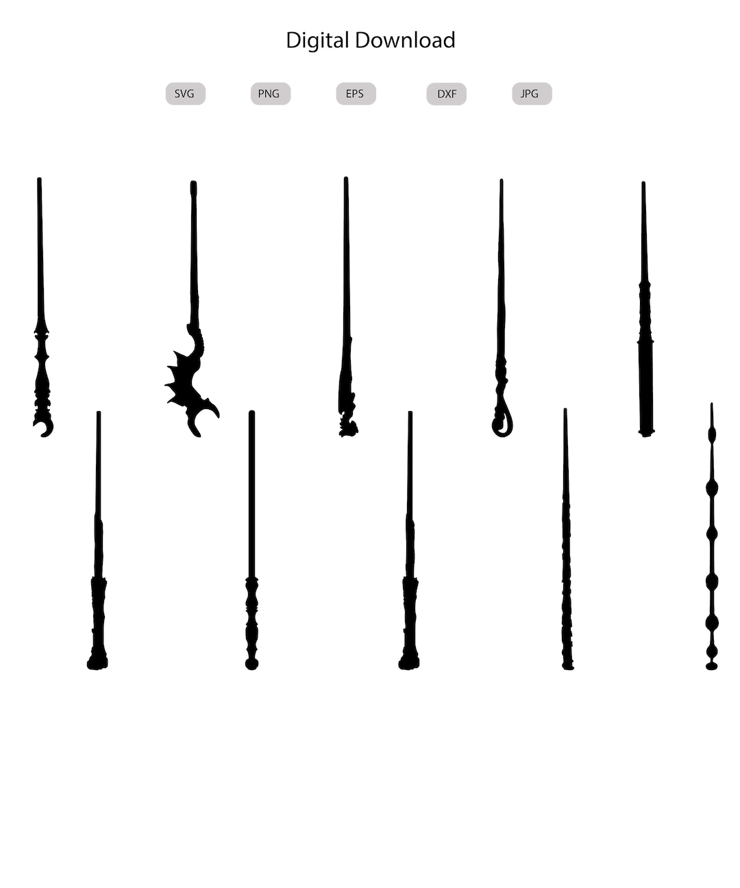 Magic Wands Svg - Magic Wands Silhouette - Magic Wands Svg Design ...