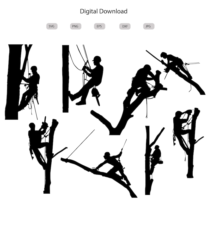 Tree Services Svg - Tree Services Silhouette - Tree Service Logo -tree ...
