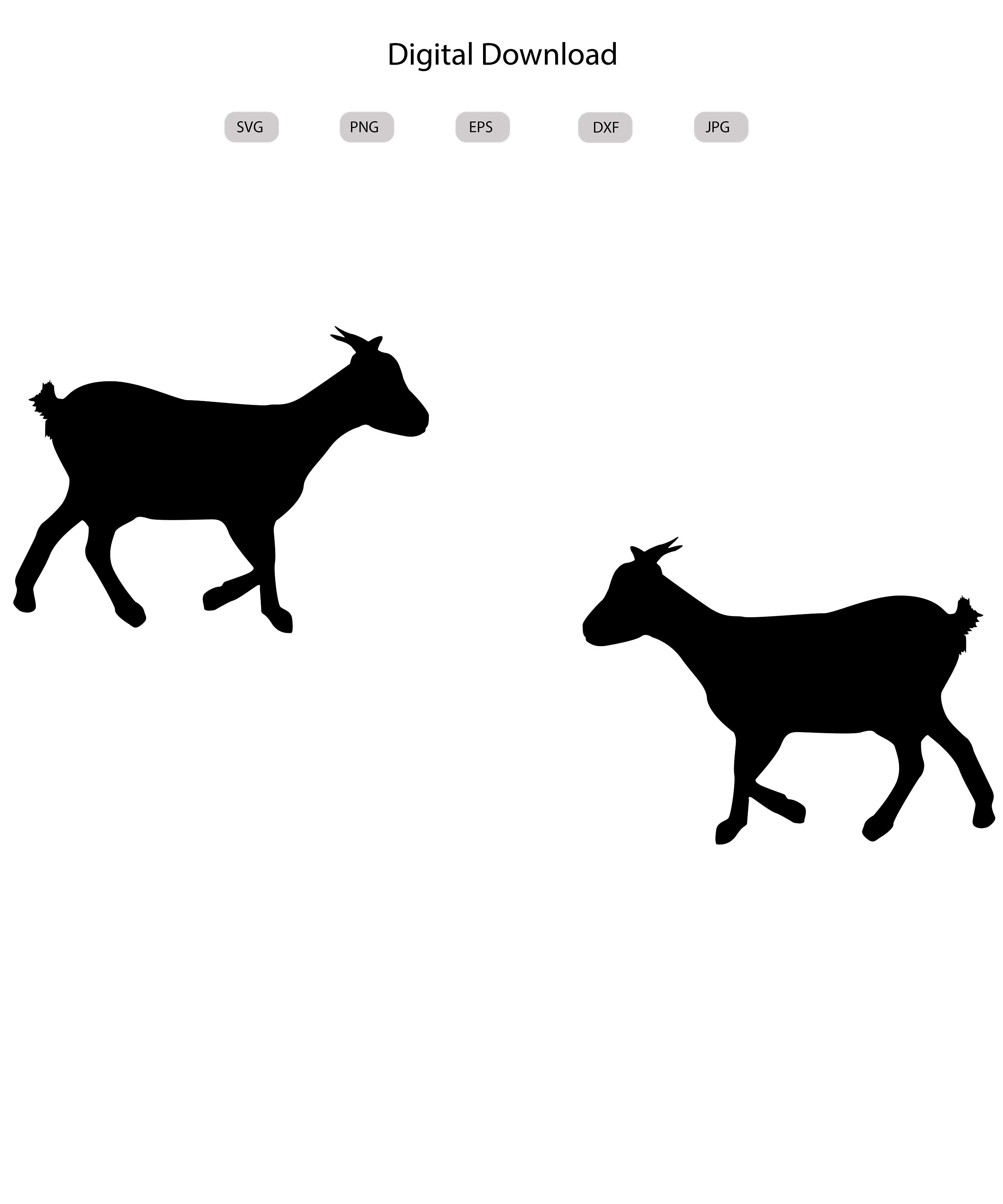 Nigerian Dwarf Goat Svg-nigerian Dwarf Goat Silhouette-livestock Svg-goat Svg Bundle-goat Cut ...