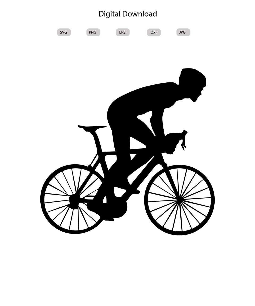 Road Bike Svg - Road Bike Silhouette - Road Bike Cut File - Road Bike Clipart - Svg - Eps - Dxf ...