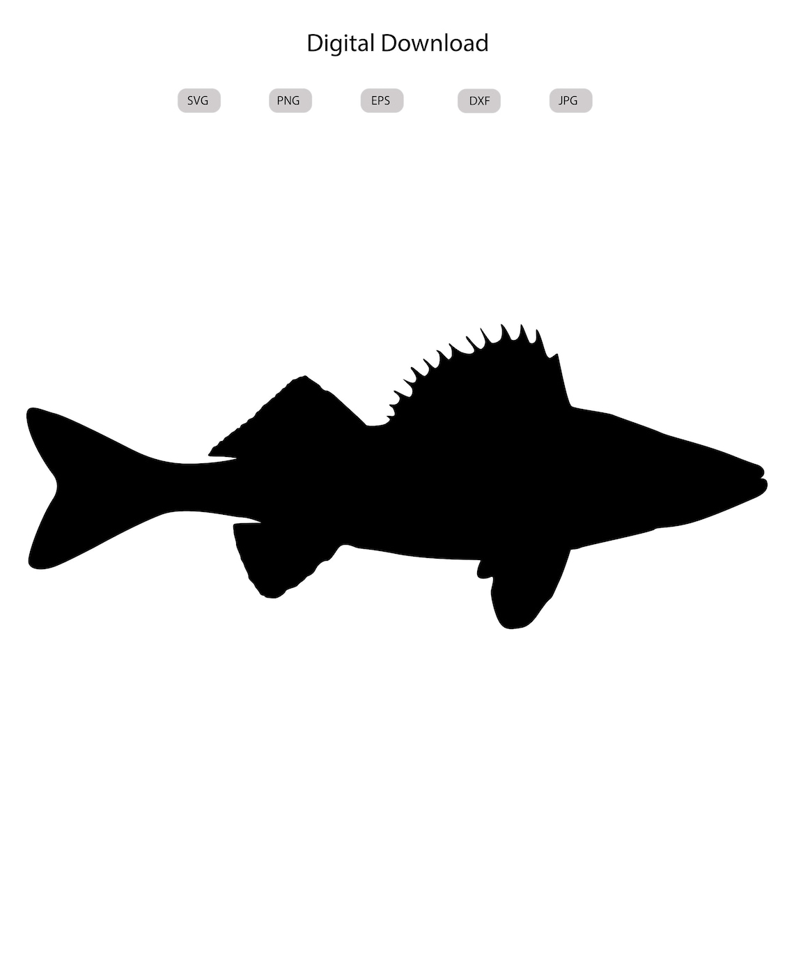 Walleye Fish Svg - Walleye Fish Silhouette - Walleye Fish Svg Bundle ...