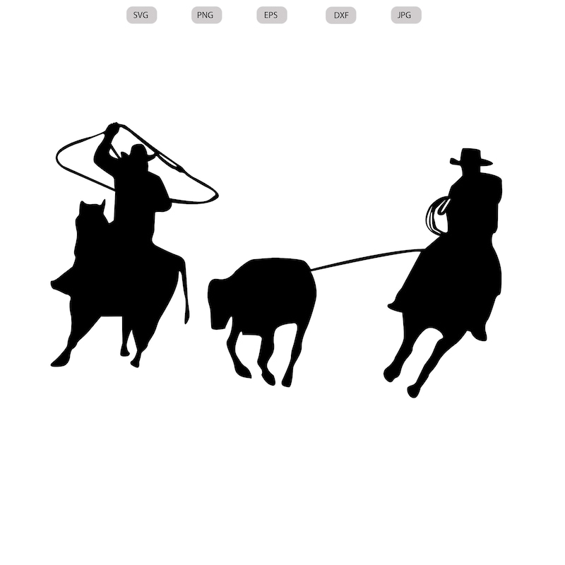 Team Roping Svg - Etsy
