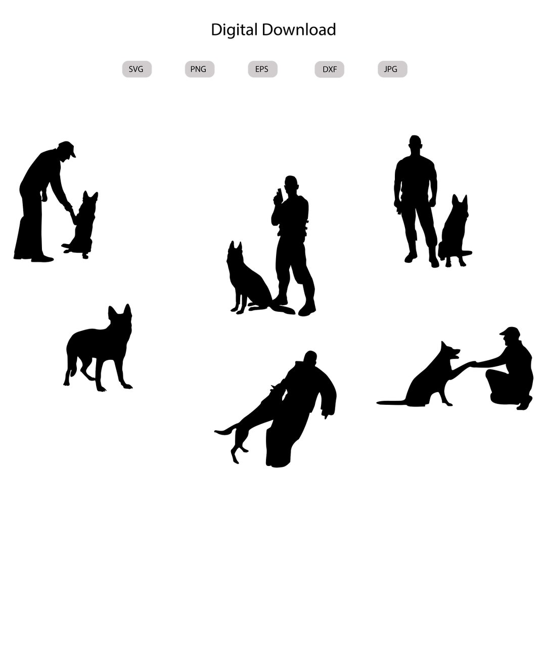 Police Dog Svg-police Dog Training Silhouette-police Dog Svg - Etsy