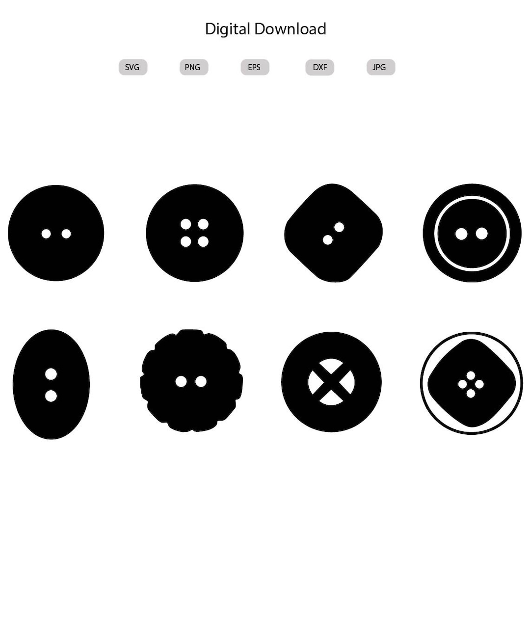 Sewing Button Svg - Sewing Button Silhouette - Sewing Button Svg Bundle ...