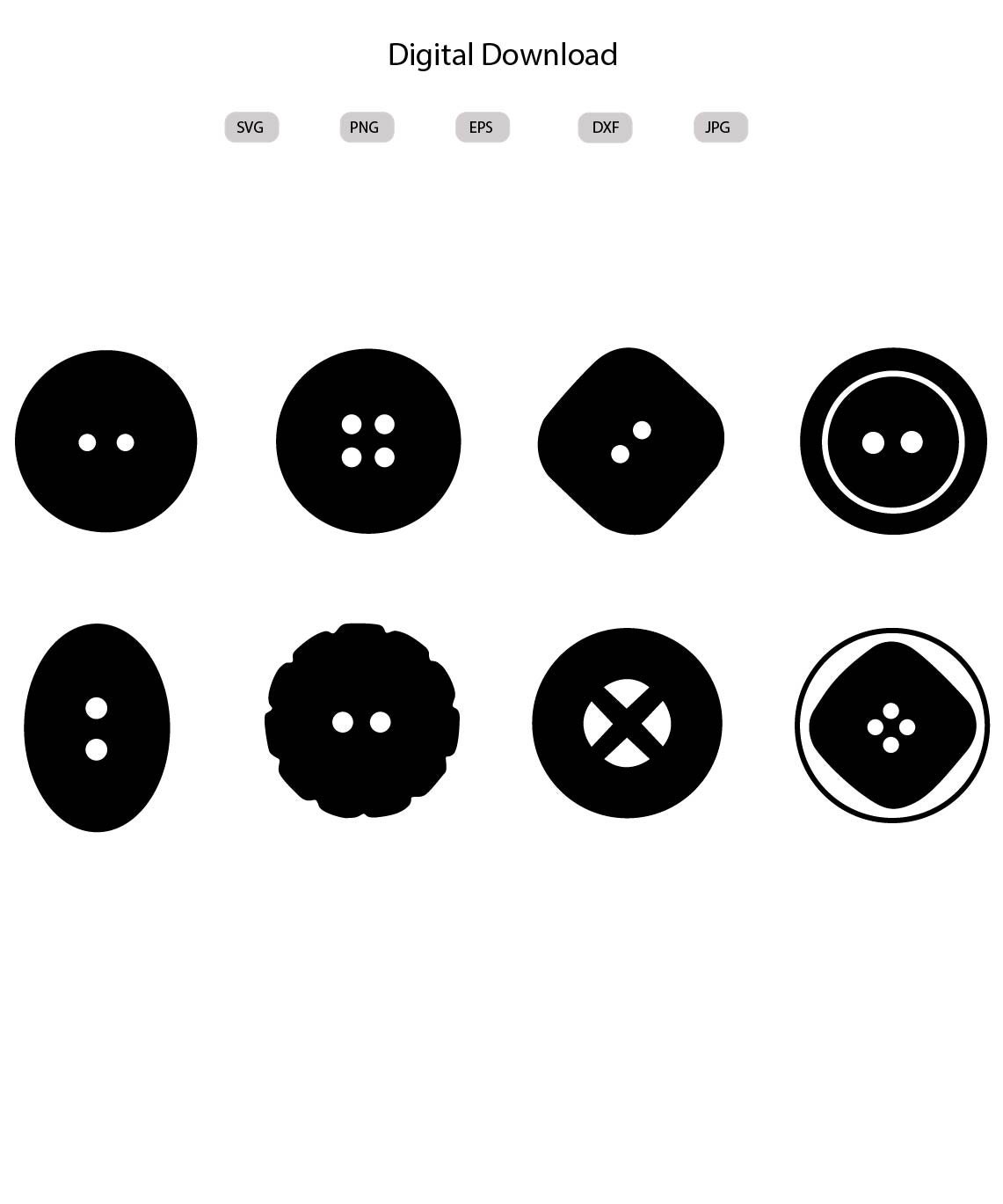 Sewing Button Svg - Sewing Button Silhouette - Sewing Button Svg Bundle ...