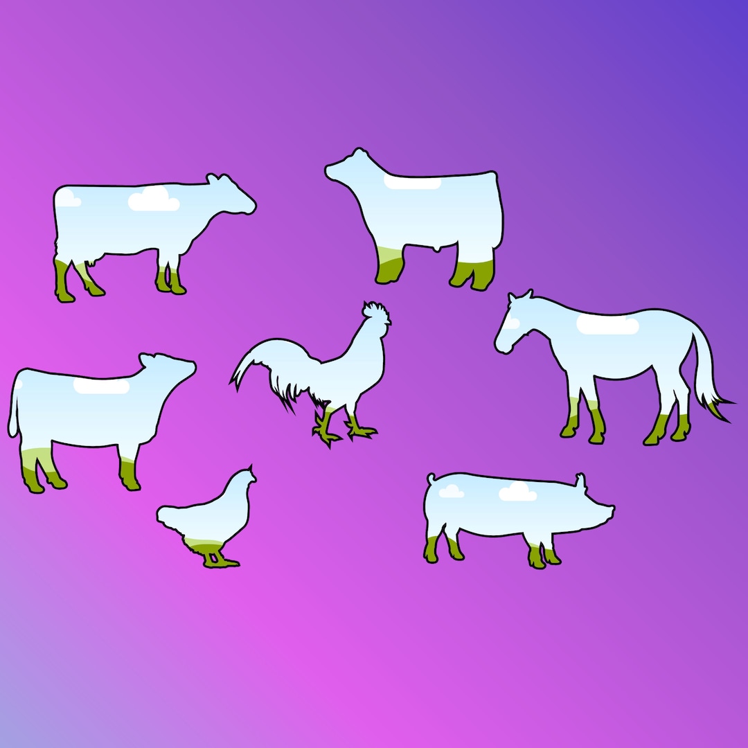 Farm Animal Canva Frames , Editable in Canva , Banner Templates, Mockup ...