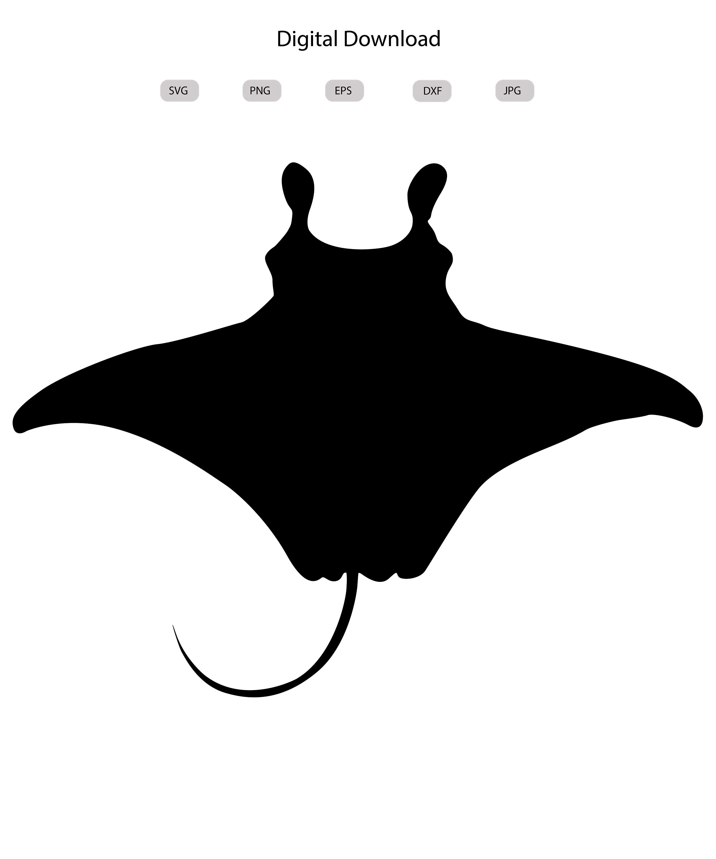 Manta Ray Svg - Manta Ray Silhouette - Manta Ray Svg Bundle - Manta Ray ...