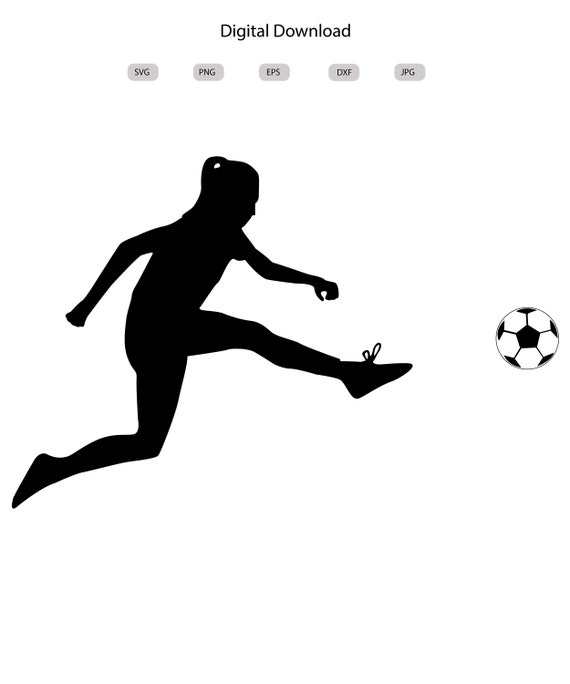 Female Soccer Player Svg-female Soccer Player - Etsy