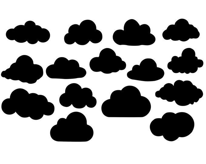 Clouds SVG Files for Silhouette Cameo and Cricut. Clouds Weather Svg ...