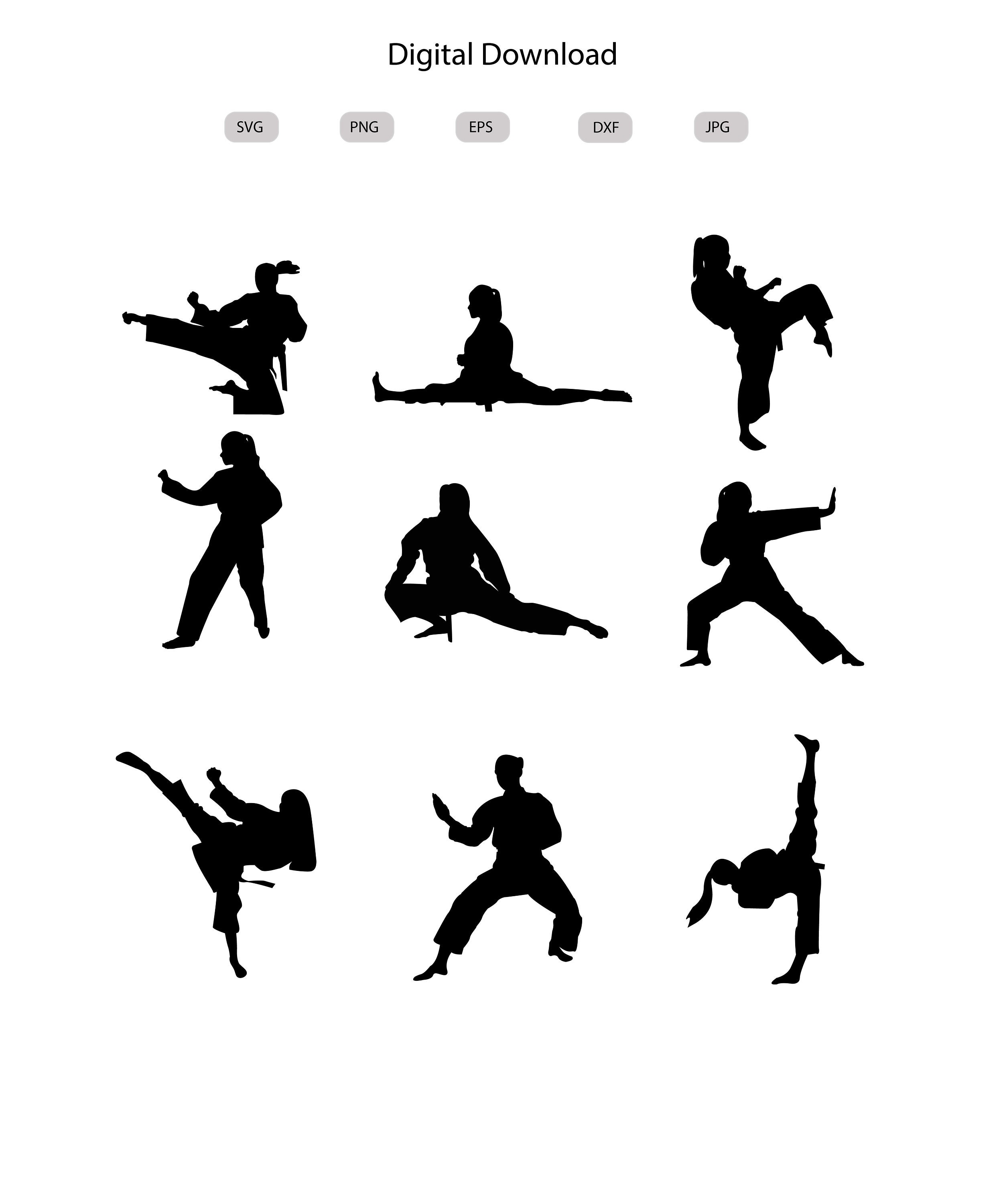 Karate Girl Svg - Karate Girl Silhouette - Karate Girl Svg Bundle ...