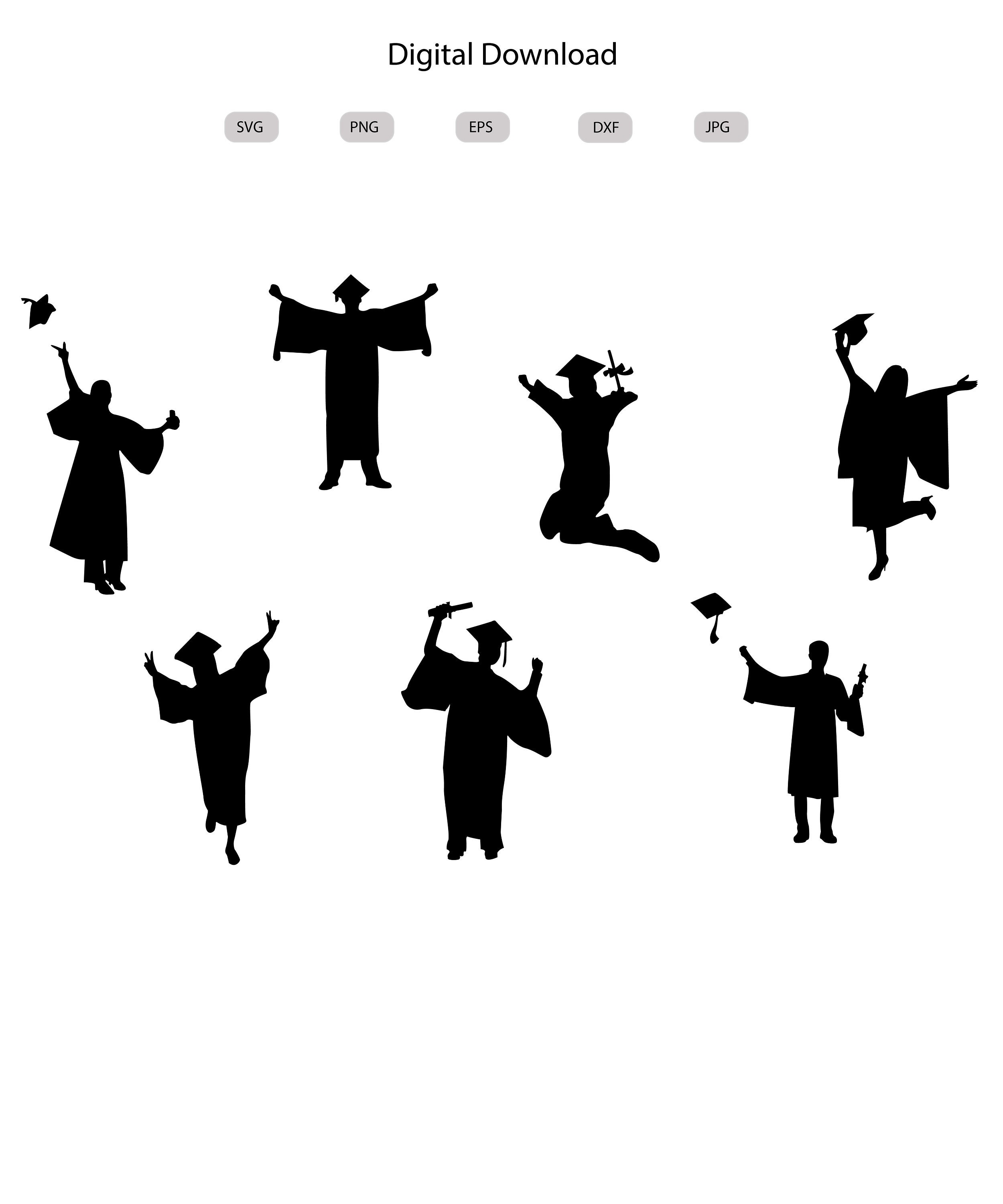 Graduate Svg - Graduate Silhouette - Graduate Svg Bundle - Graduate Svg ...