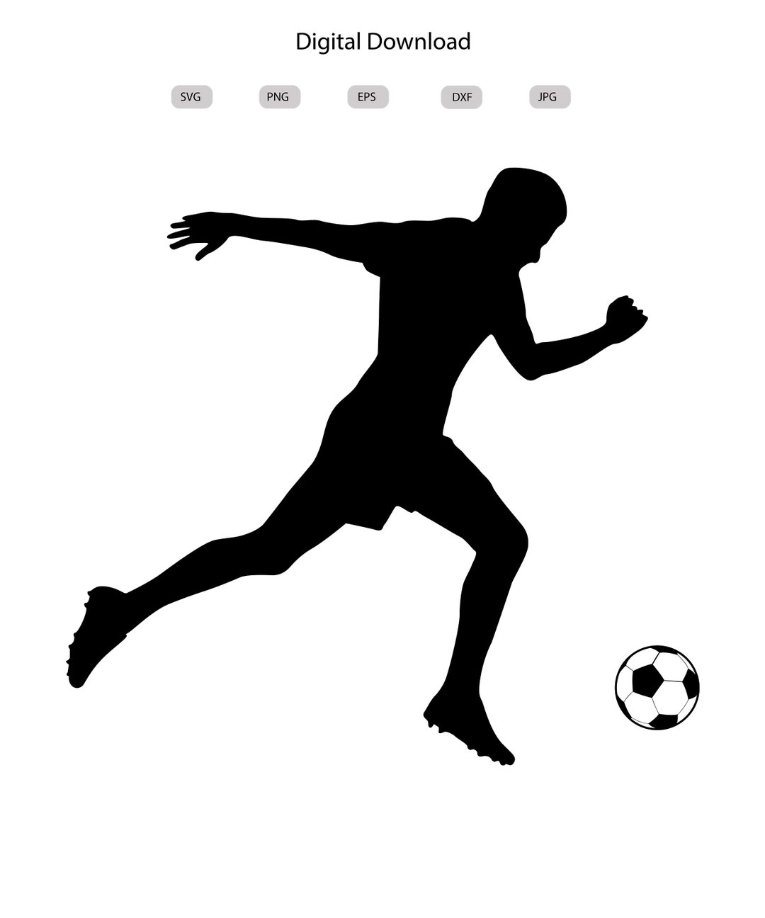 Male Soccer Player Svg - Male Soccer Player Silhouette - Male Soccer ...