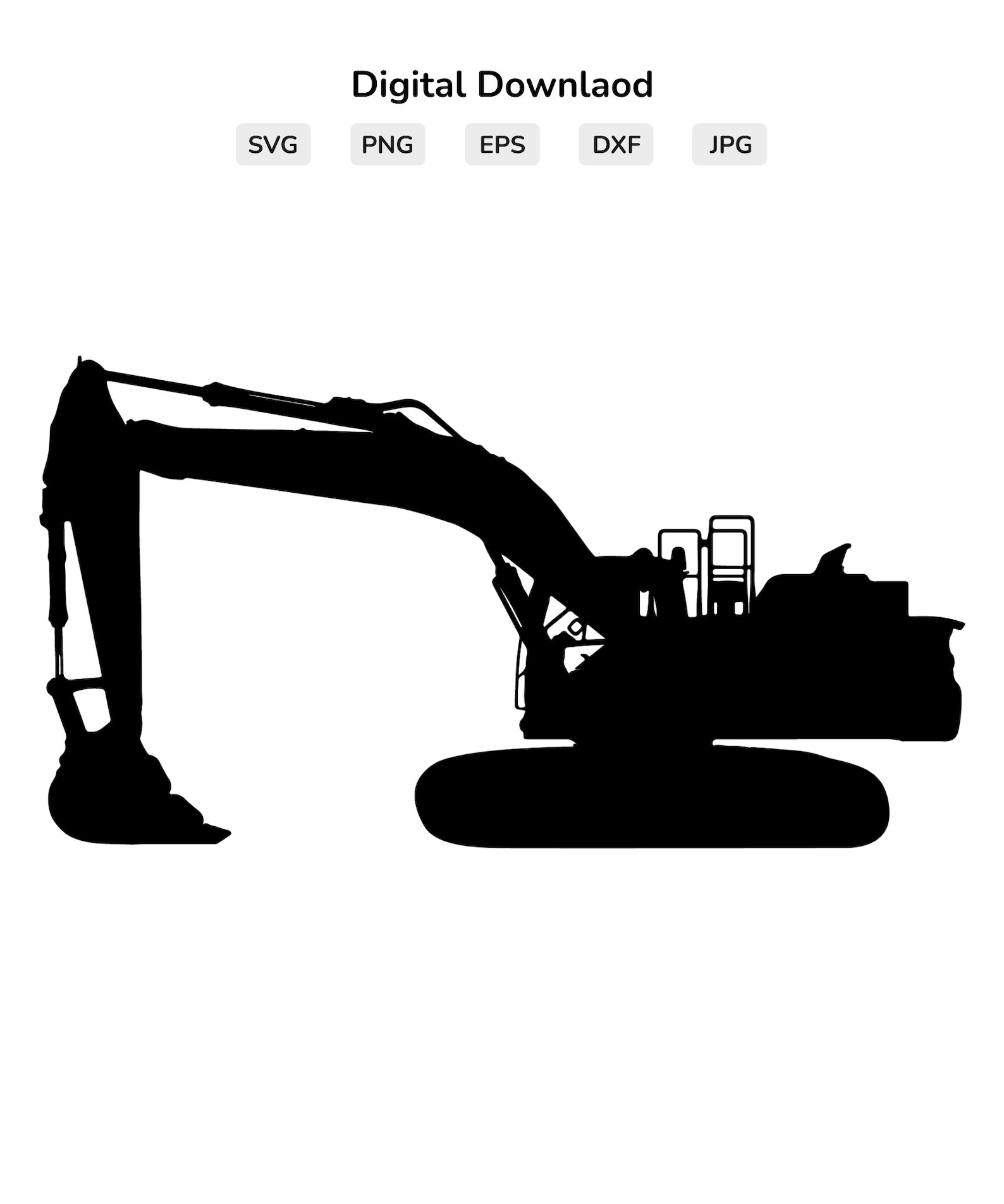 Excavator Svg -excavator Silhouette - Excavator Svg Bundle - Excavator ...