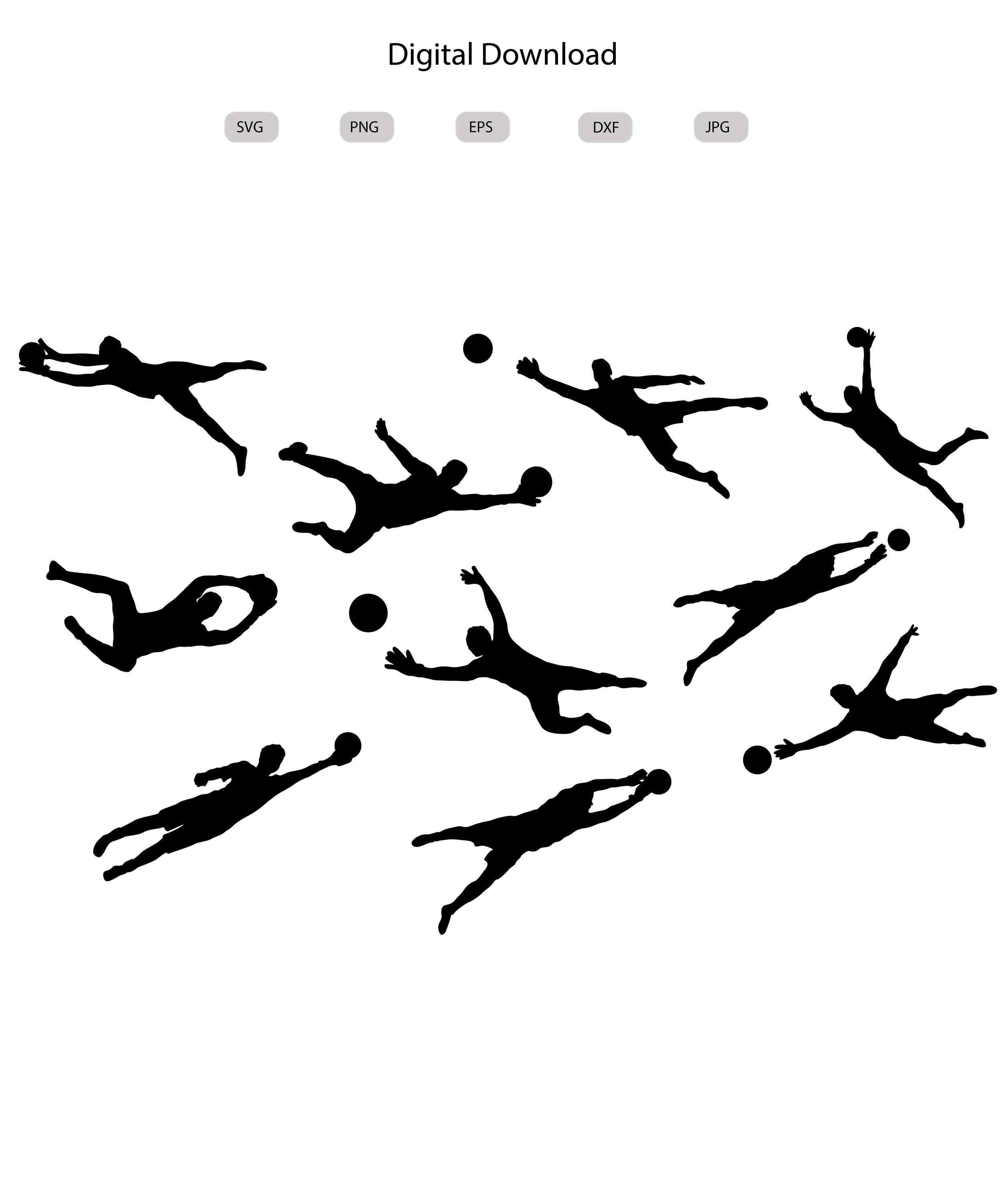 Goalkeeper Svg - Goalkeeper Silhouette - Soccer Team Svg Bundle ...