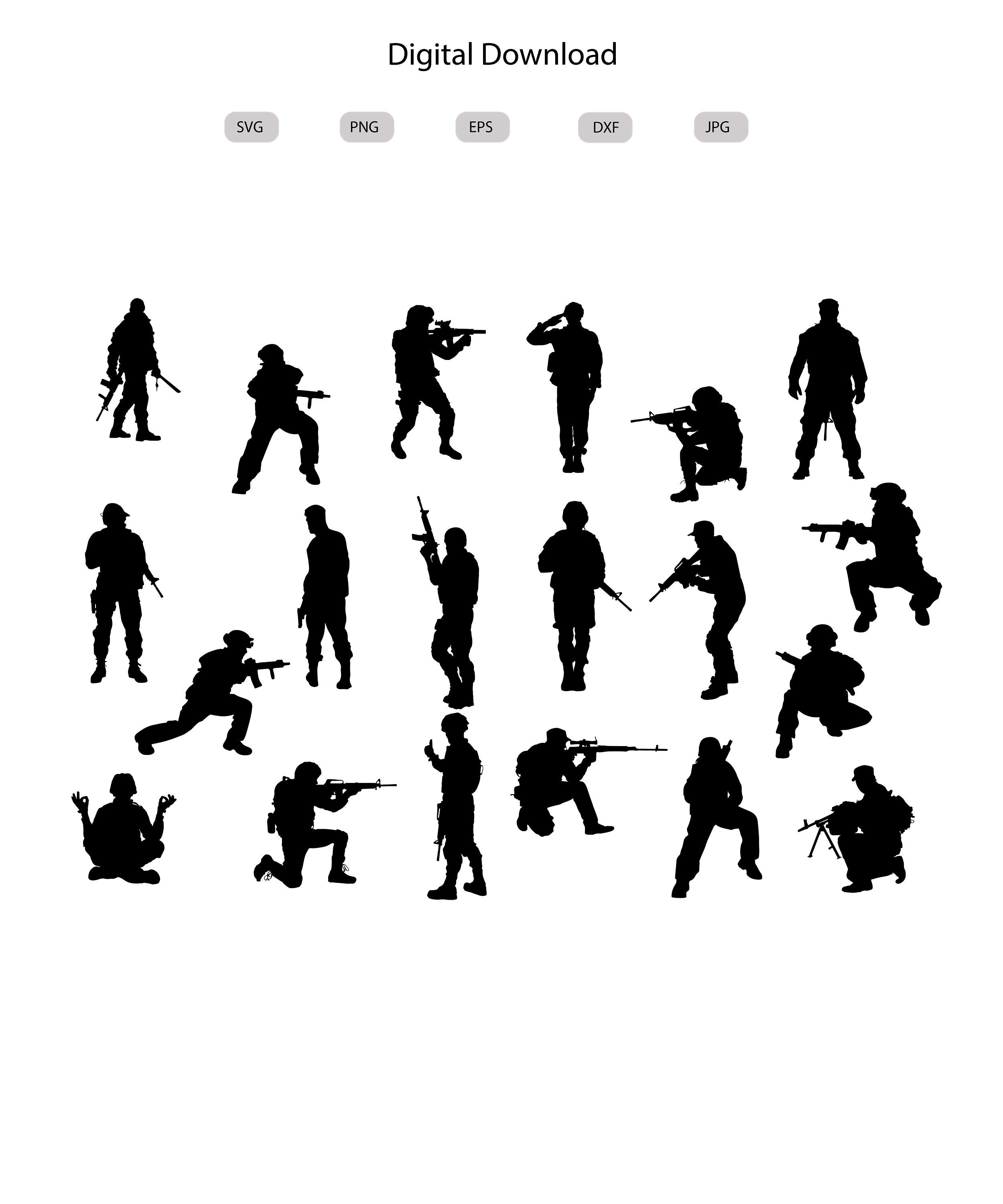 Soldiers Svg - Soldiers Silhouette - Soldiers Svg Bundle -soldiers Svg ...