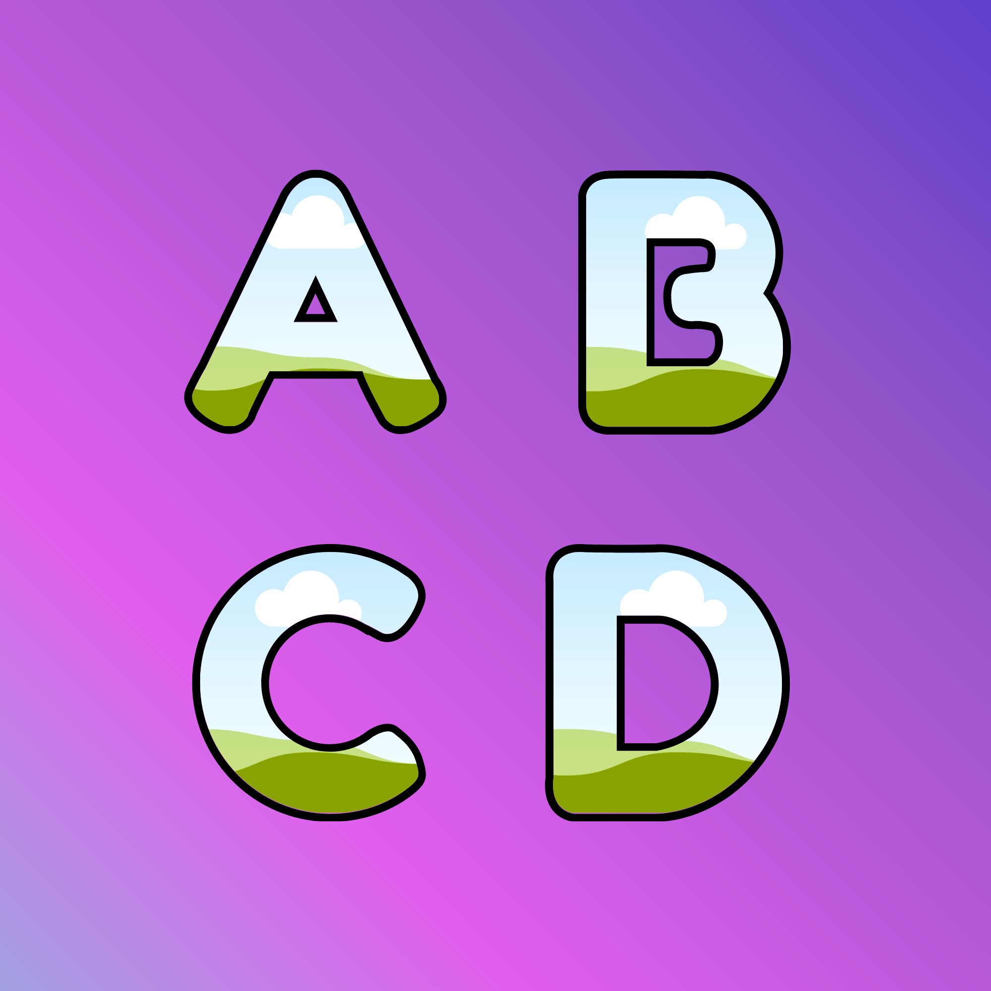 Canva Alphabet Frames , Editable in Canva , Banner Templates, Mockup ...